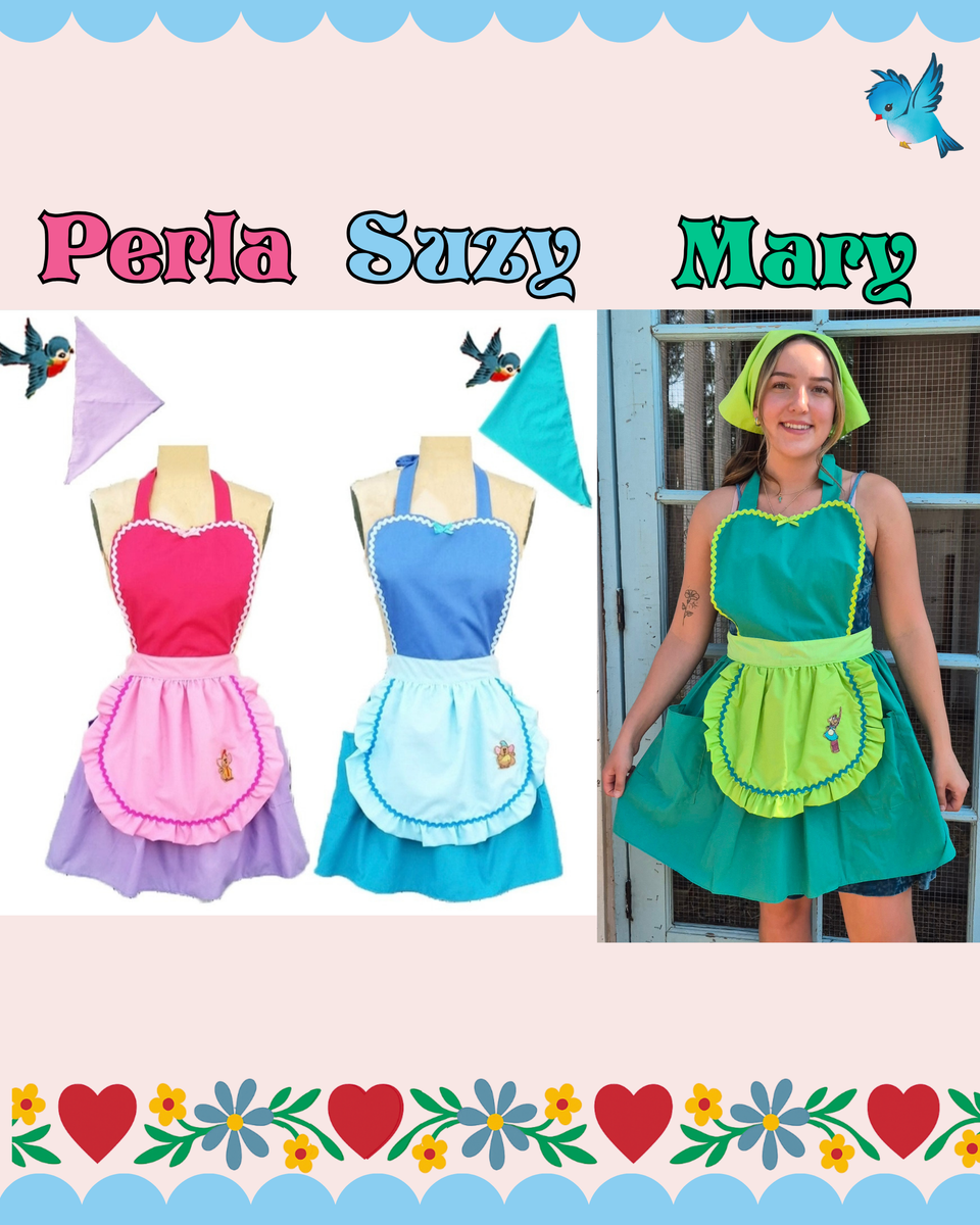 Cinderella Mouse Costume aprons Suzy, Perla and Mary – LoverDovers